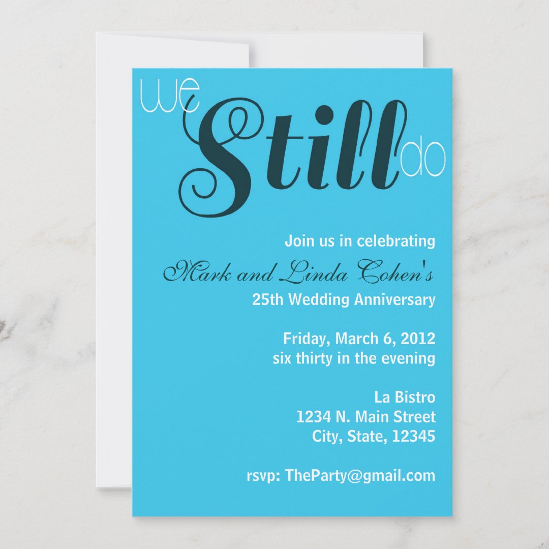 We Still Do Anniversary Invitation | Zazzle