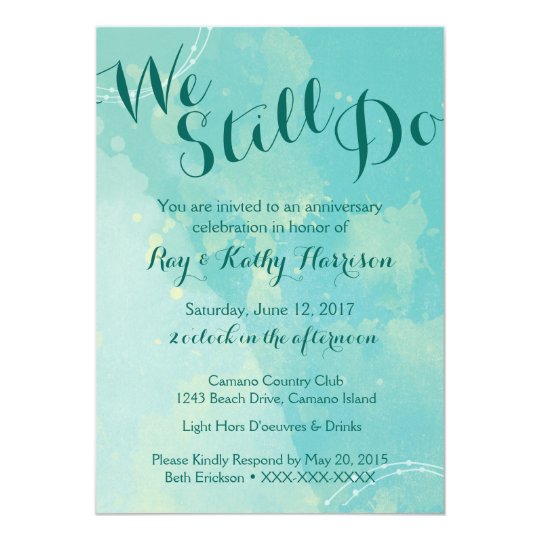 We Still Do Wedding Anniversary Invitation | Zazzle.com