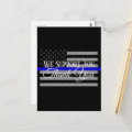 WE SUPPORT YOU THANK YOU POLICE POSTCARD | Zazzle