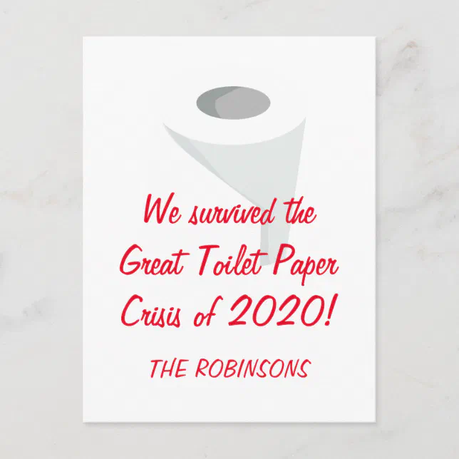 We Survived 2020! Funny Quarantine Family Name Postcard | Zazzle