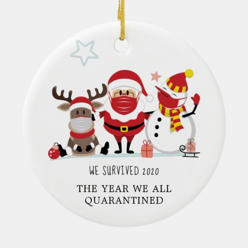 We Survived 2020 Year We Quarantined Commemorative Ceramic Ornament ...