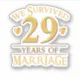 We Survived 29 Years Of Marriage Couple 29th Anniv Sticker | Zazzle