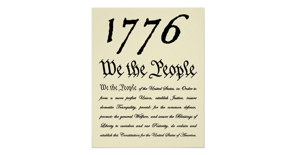 We the People - 1776 Poster | Zazzle