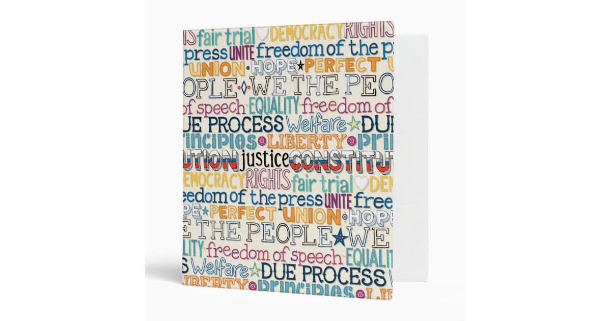 we the people 3 ring binder | Zazzle