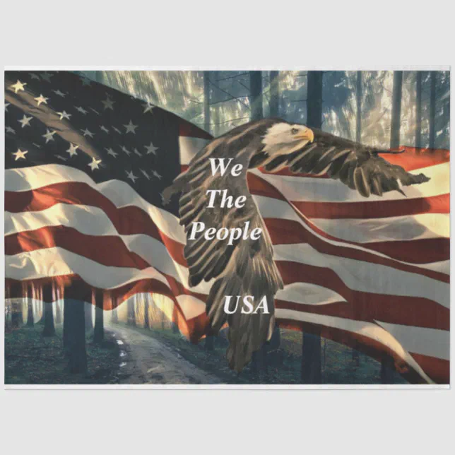 We The People American Constitution Bald Eagle Tissue Paper | Zazzle