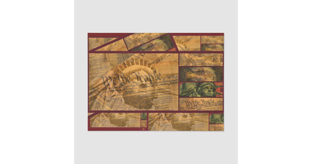 We The People American Constitution Tissue Paper | Zazzle