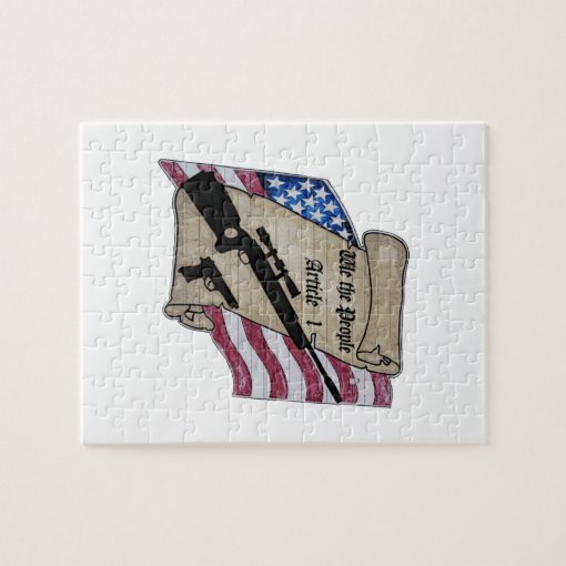 ( We The People ) Article 1 2nd Amendment Guns and Jigsaw Puzzle | Zazzle
