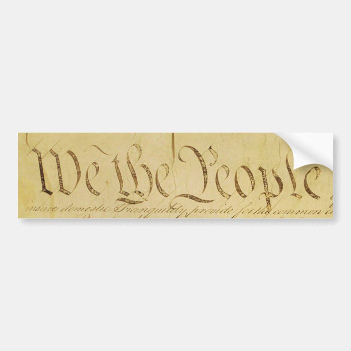 We the People Bumper Sticker | Zazzle.com