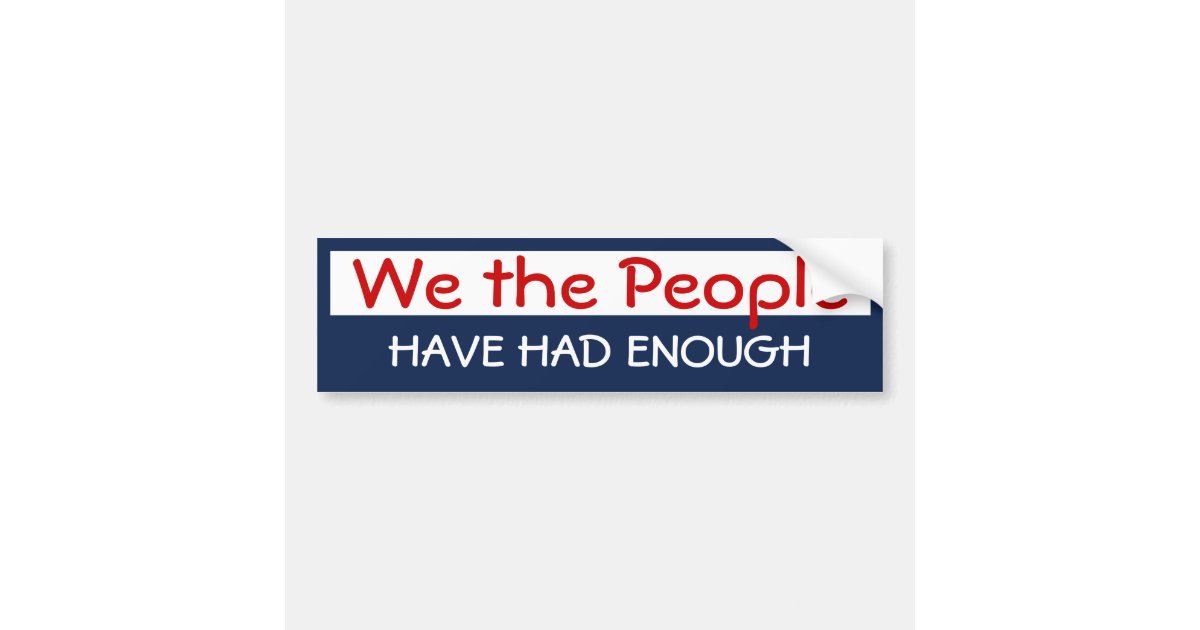 We the People Bumper Sticker | Zazzle