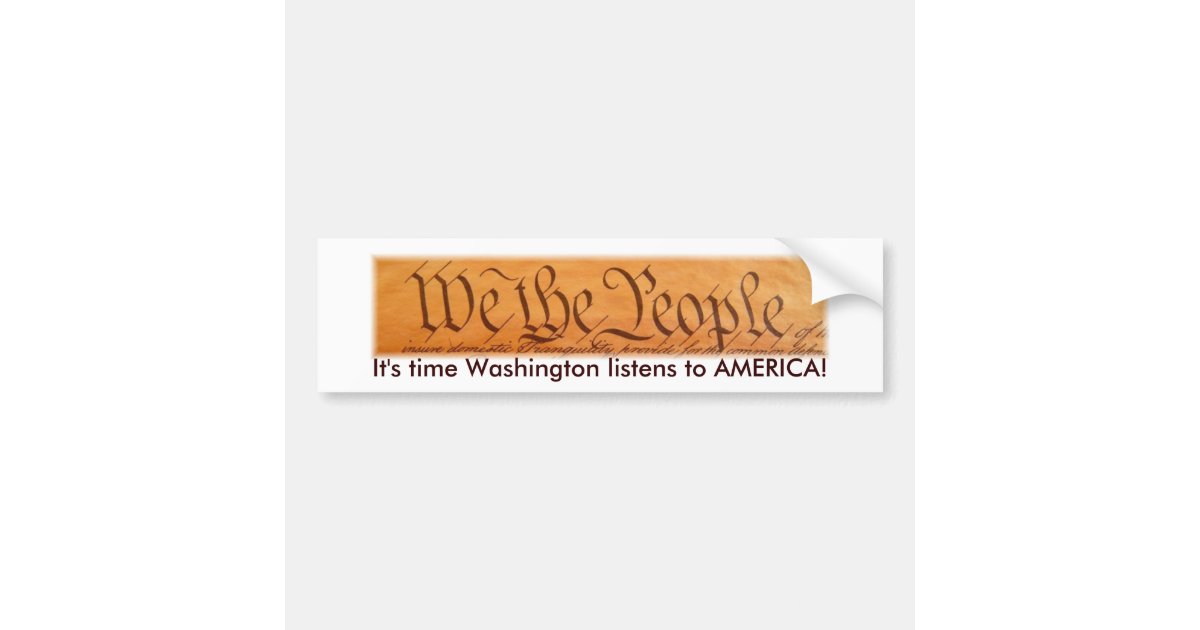 WE THE PEOPLE Bumper Sticker II | Zazzle