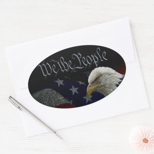 We The People Emblem Oval Sticker | Zazzle