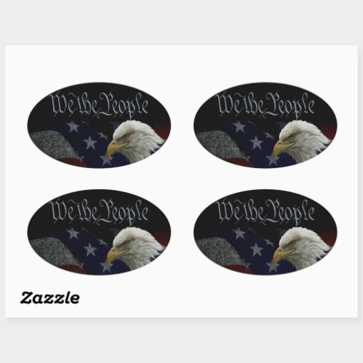 We The People Emblem Oval Sticker | Zazzle
