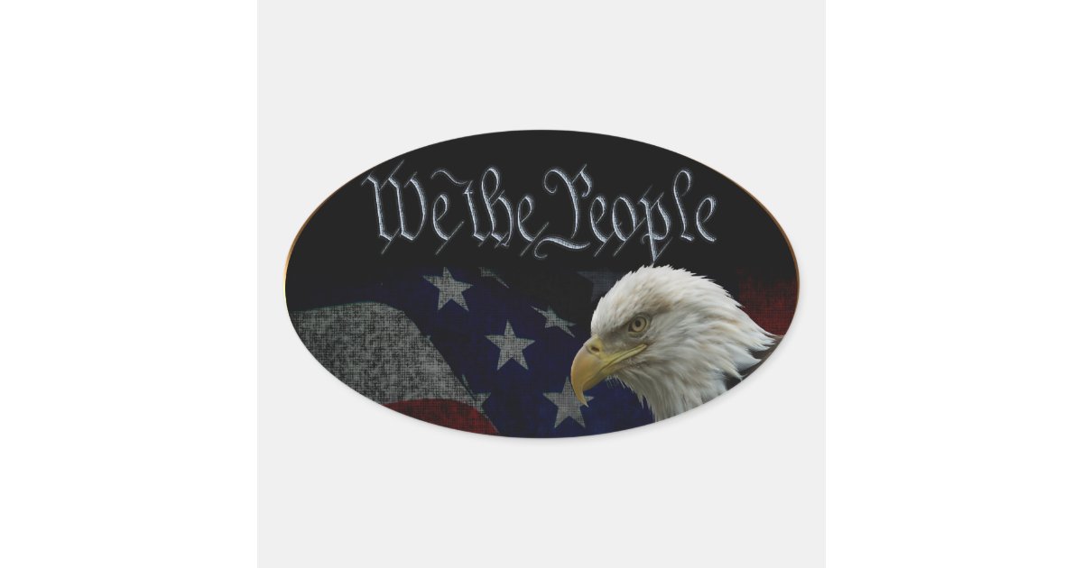 We The People Emblem Oval Sticker | Zazzle