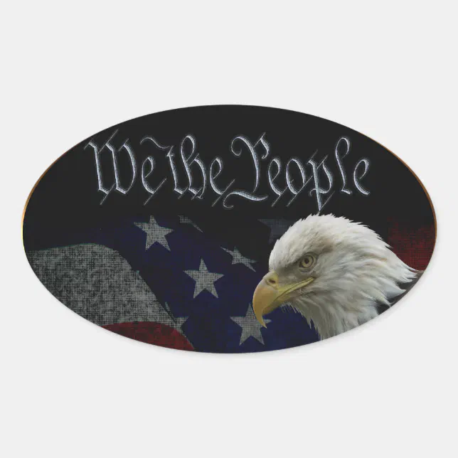 We The People Emblem Oval Sticker | Zazzle