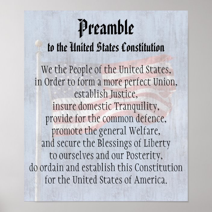 We the People, Preamble US Constitution Classroom Poster | Zazzle.com
