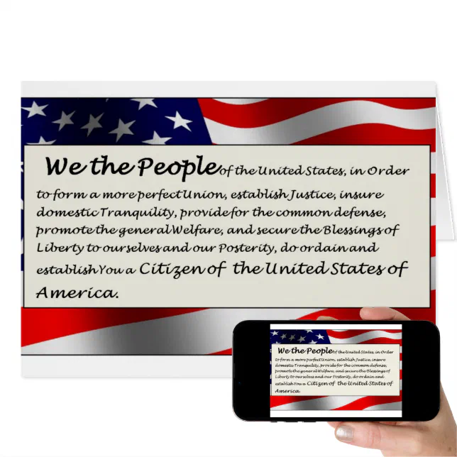 'We the People" Welcome New Citizen | Zazzle