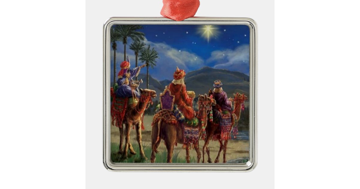 We Three Kings Christmas Star Metal Ornament | Zazzle