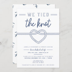 We Tied The Knot Wedding Announcement And Invite | Zazzle