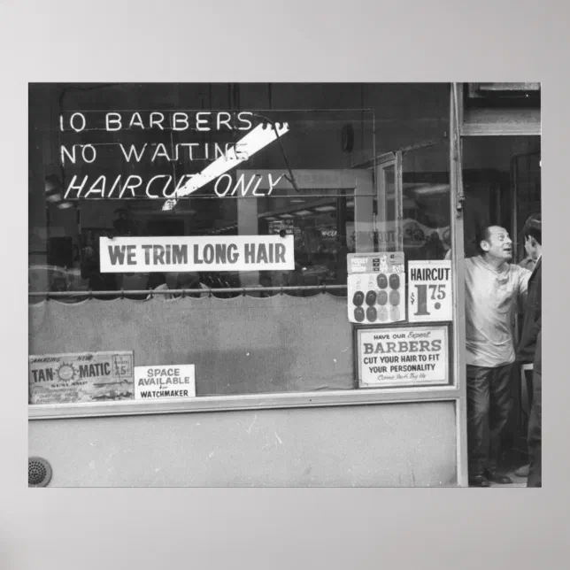 We Trim Long Hair Poster | Zazzle