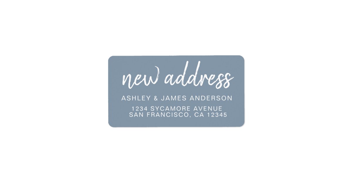 We’ve Moved Ashley Blue New Address Label | Zazzle