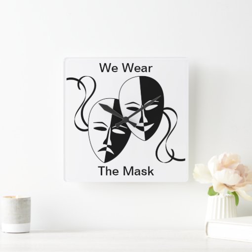 "We Wear the Mask" Poem Wall Clock | Zazzle