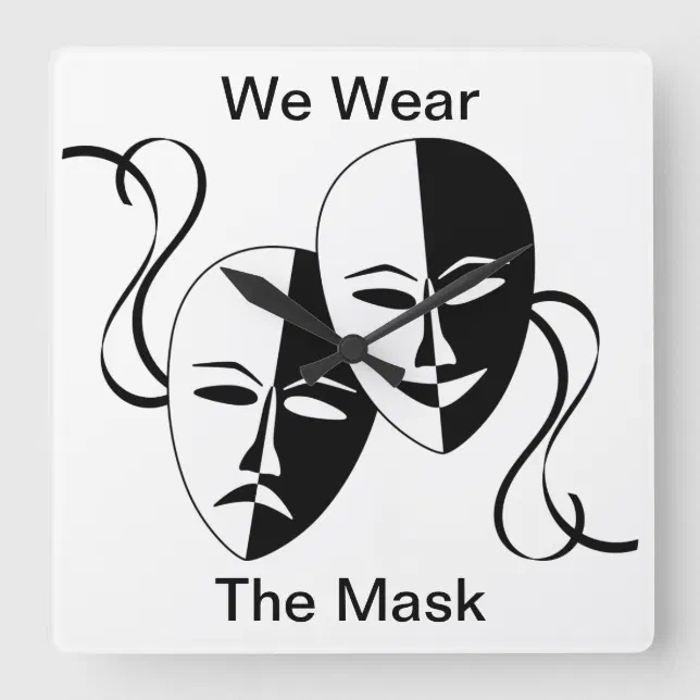 "We Wear the Mask" Poem Wall Clock | Zazzle