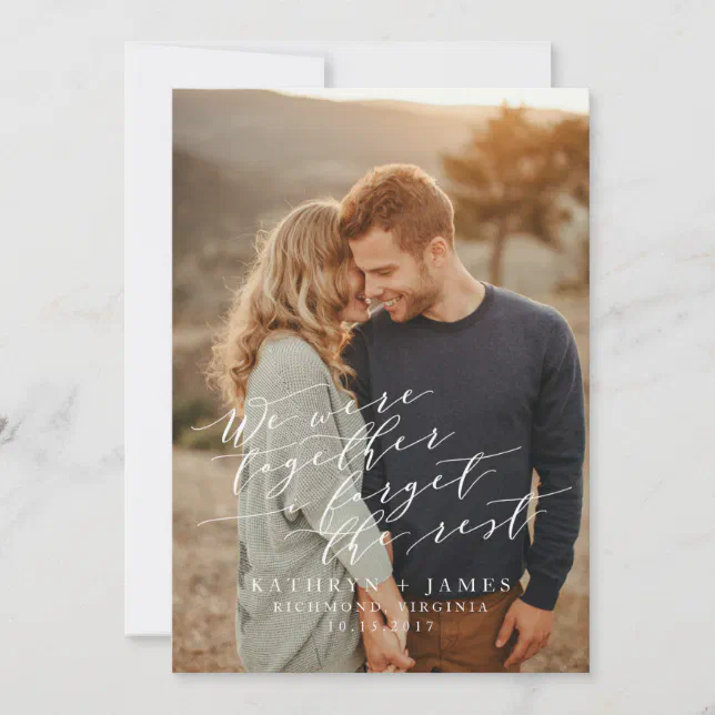 We Were Together Save the Date Card | Zazzle