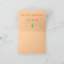 We Will Miss You> Farewell Card | Zazzle