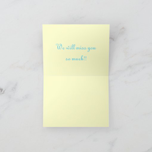 We Will Miss You>Farewell Card | Zazzle