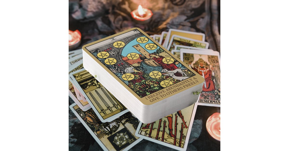 Wealthy And Abundant | Ten Of Pentacles Tarot Card | Zazzle