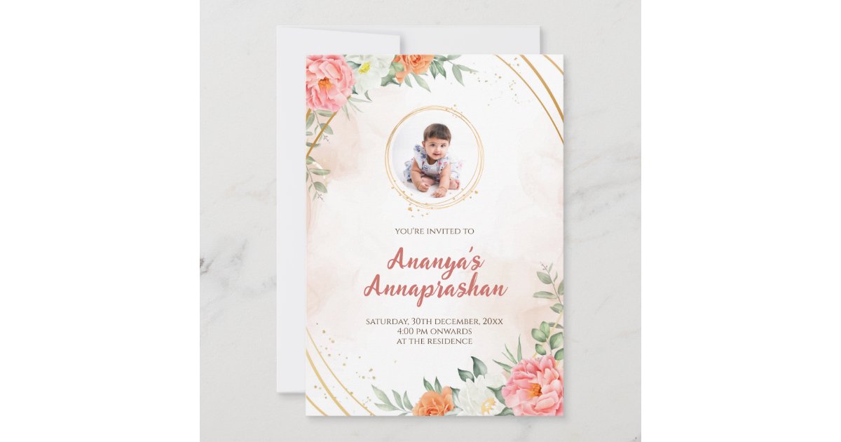 Weaning ceremony invite & Annaprasan invitation | Zazzle
