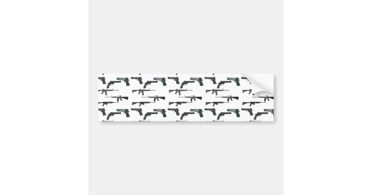 Weapons Collage Bumper Sticker | Zazzle