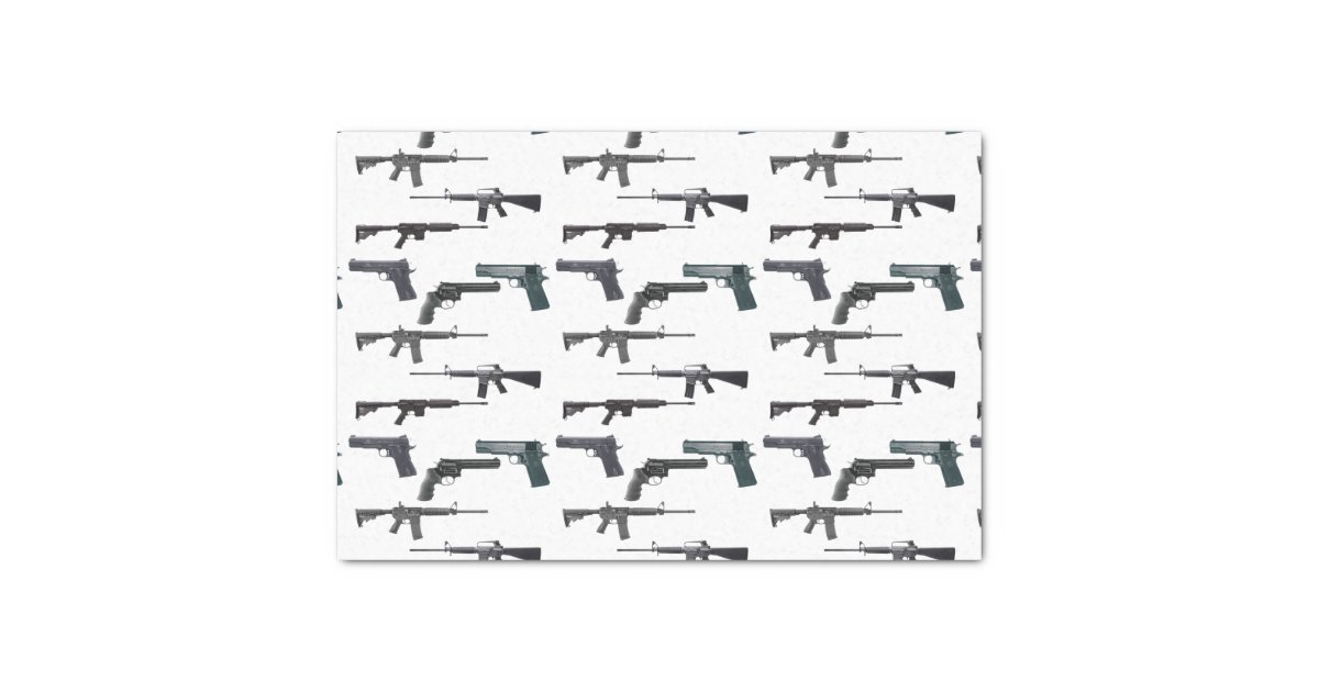Weapons Collage Tissue Paper | Zazzle
