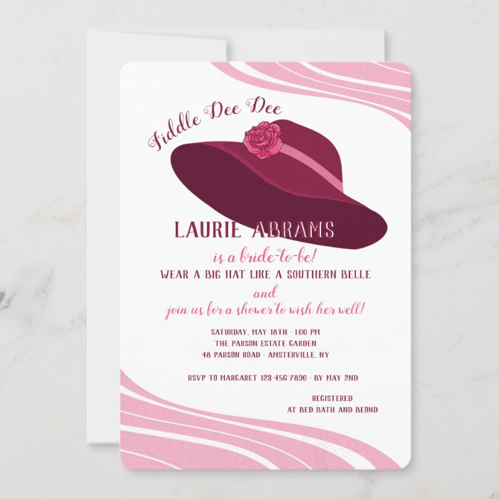 Wear A Hat Invitation | Zazzle.com