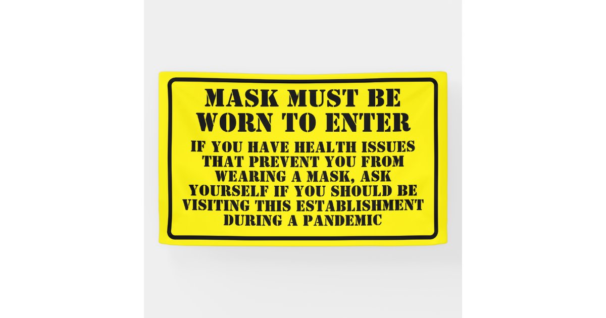 Wear A Mask Message Banner | Zazzle