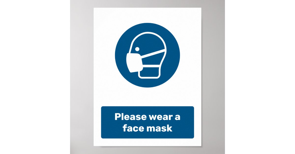 Wear a mask poster | Zazzle