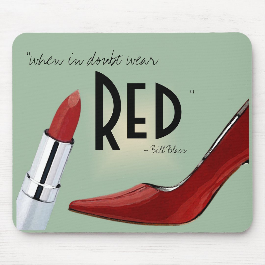 "Wear RED" mousepad | Zazzle