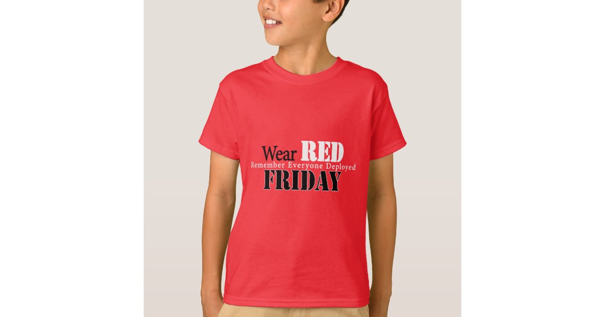 Wear Red on Friday T-Shirt | Zazzle