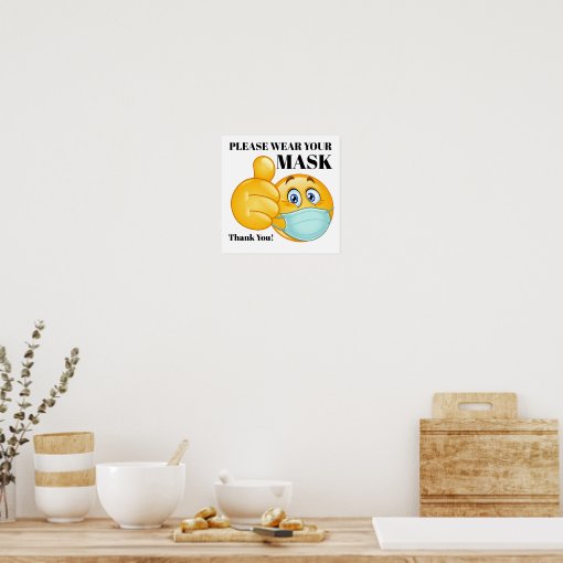 WEAR YOUR MASK POSTER | Zazzle