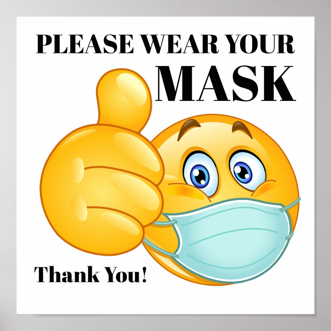 WEAR YOUR MASK POSTER | Zazzle
