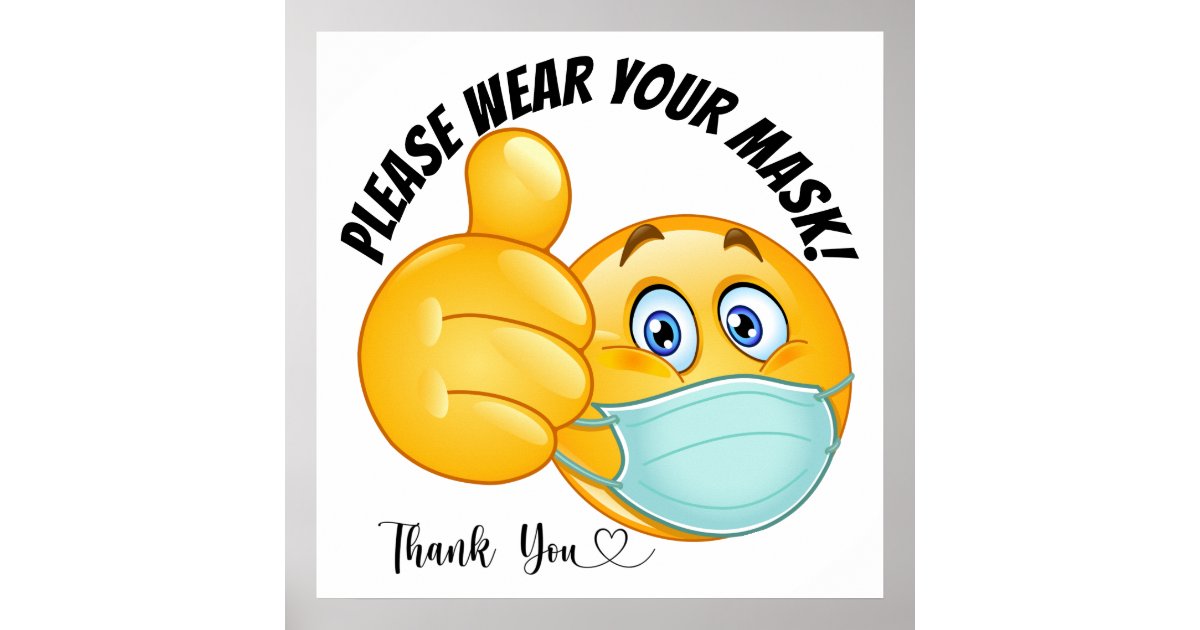 WEAR YOUR MASK POSTER | Zazzle