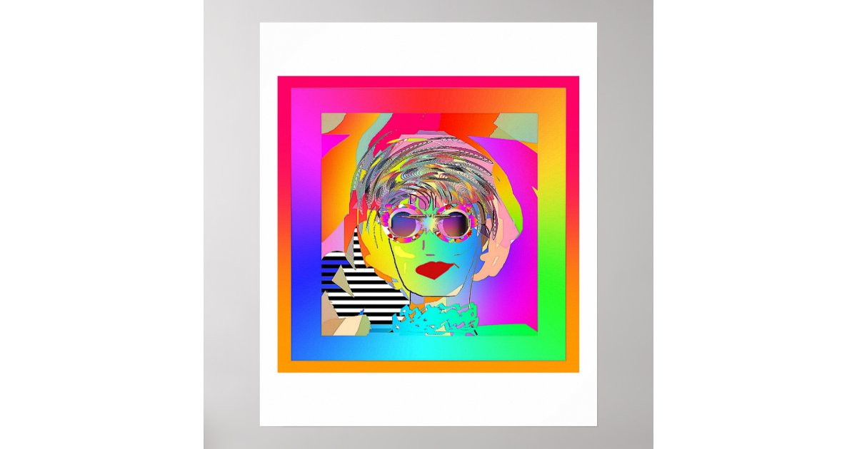 Wearing Dark Glasses And A Smirk Poster | Zazzle
