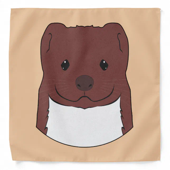 Weasel Face Bandana | Zazzle