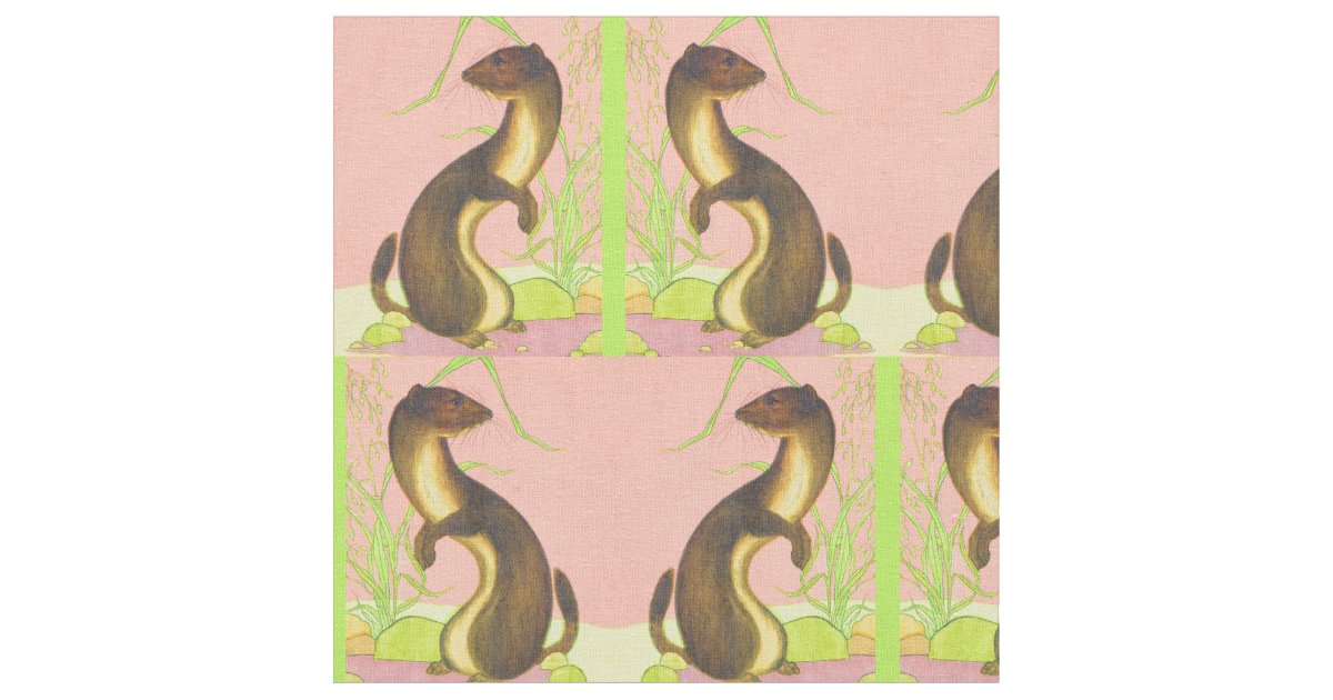 weasel print fabric | Zazzle