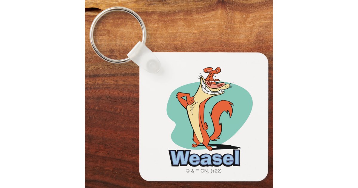 Weasel Proud Character Graphic Keychain | Zazzle