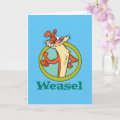 Weasel Thumbs Up Character Graphic Card | Zazzle