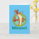Weasel Thumbs Up Character Graphic Card | Zazzle