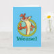 Weasel Thumbs Up Character Graphic Card | Zazzle