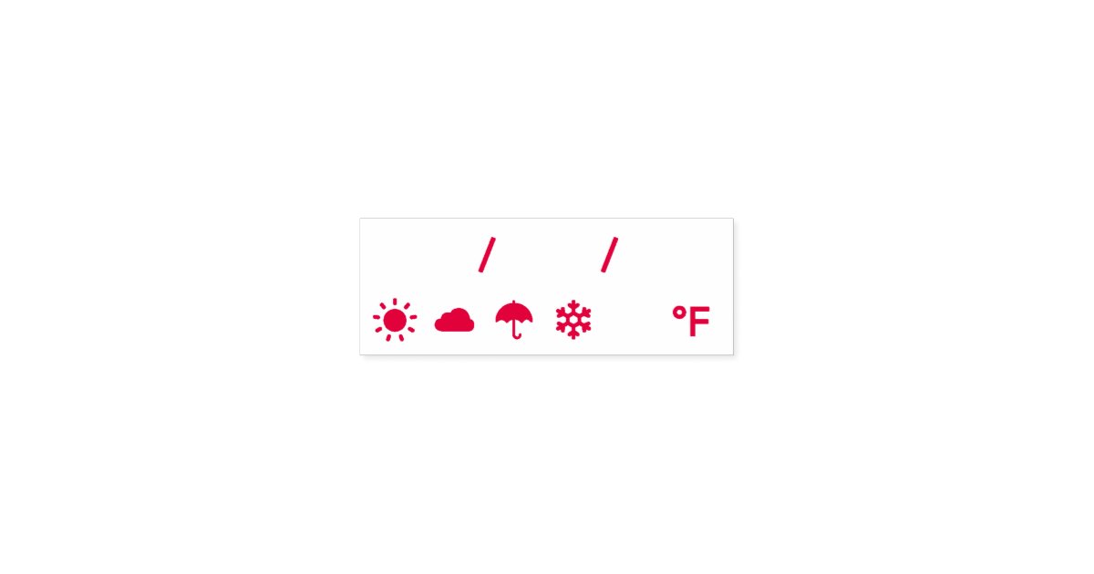 Weather, Temperature & Date - Fahrenheit Self-inking Stamp | Zazzle