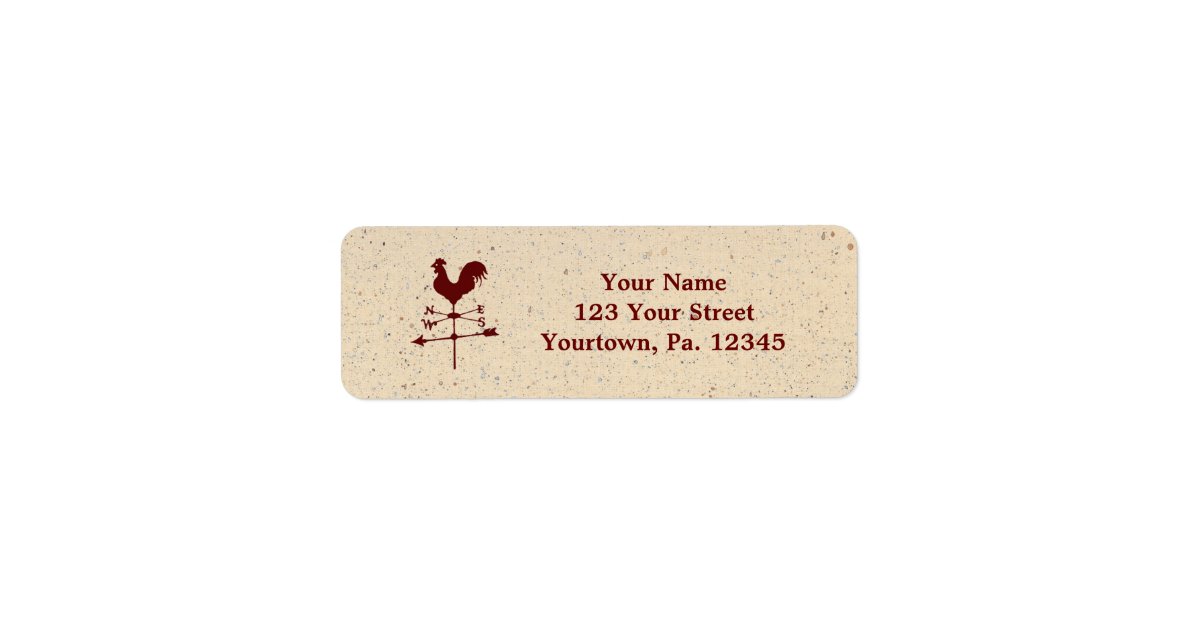 Weather Vane Address Label | Zazzle